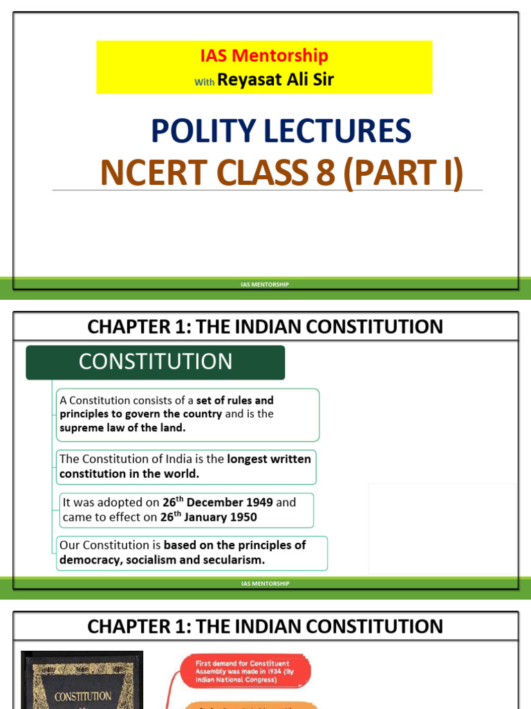 CLASS 8 POLITY (PART I) | PDF | Secularism | Judiciaries