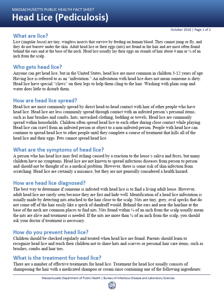 Head_Lice_Mass_Dept_Public_Health | PDF