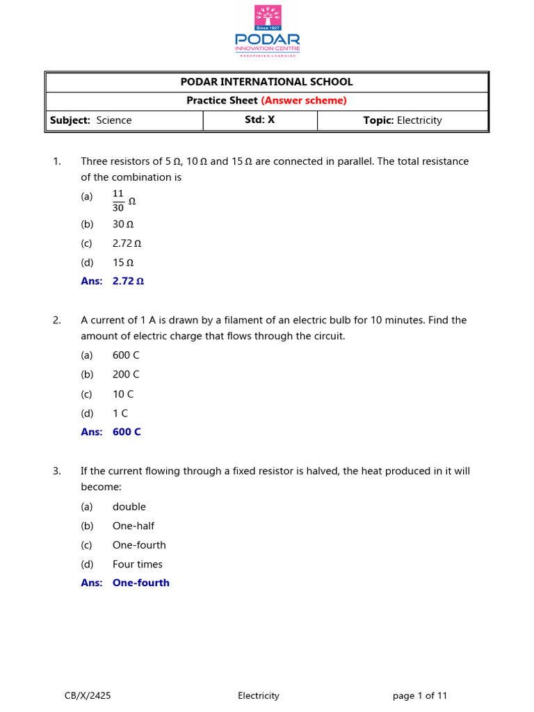 Identifying False Statements on Resistance | PDF | Electrical ...