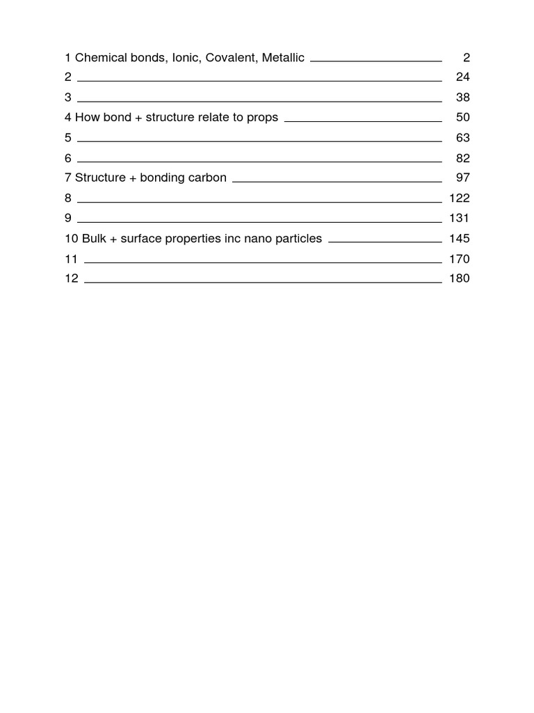 2. Bonding Structure + Props Matter | PDF | Chemical Bond | Chemistry