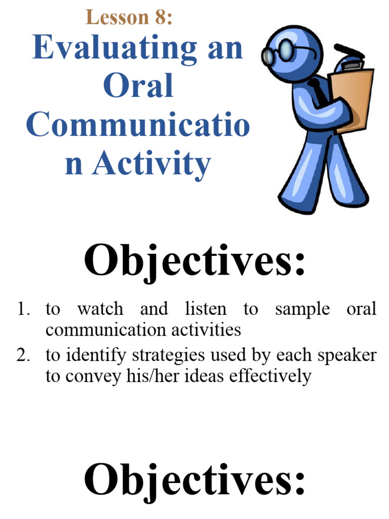 Evaluating Oral Communication Skills | PDF | Nonverbal Communication ...
