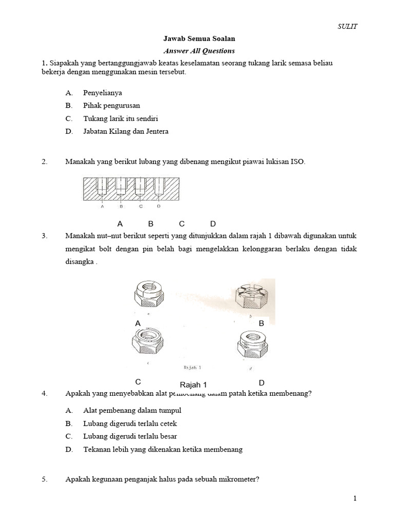 Soalan Set A Tahap 2 PA (Word) | PDF