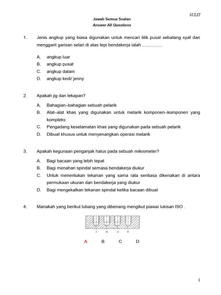 Soalan Set B Tahap 2 PA (Word) | PDF