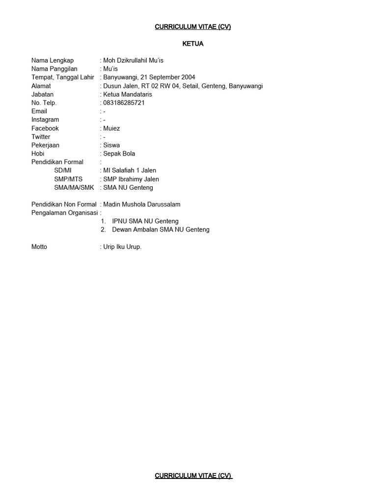 5.curriculum Vitae PK SMANU 21-22 | PDF