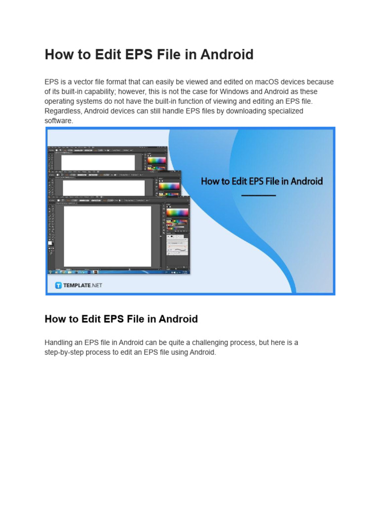 Edit EPS Files on Android Easily | PDF | Adobe Illustrator | Android ...