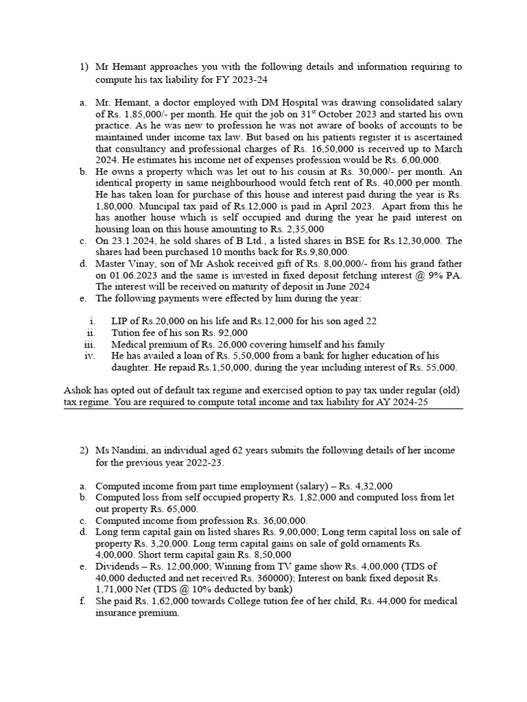 Model Case Study | PDF | Taxes | Dividend