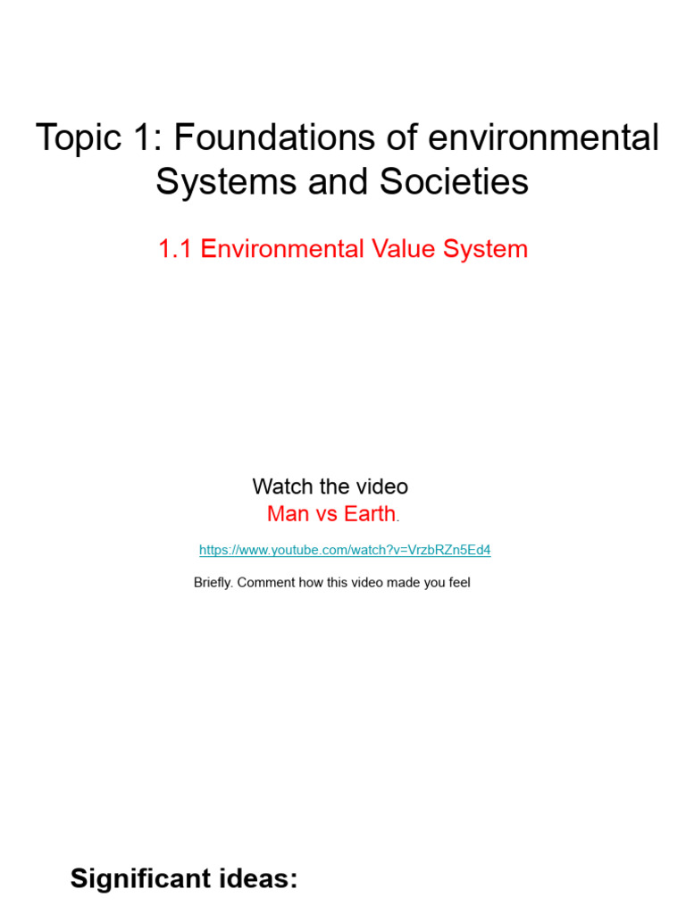 1.1 Environmental Value System | PDF | Kyoto Protocol | Natural Environment