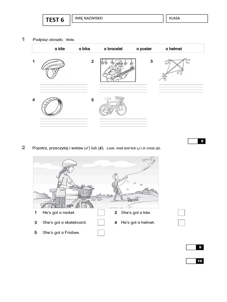 Explore Treetops 2 Unit 6 Test1 | PDF