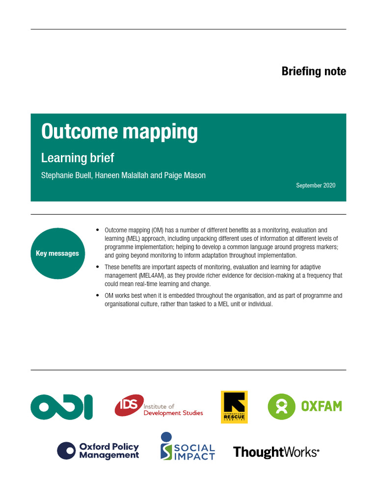 Glam Outcome Mapping Finalupdated | PDF | Capacity Building | Behavior