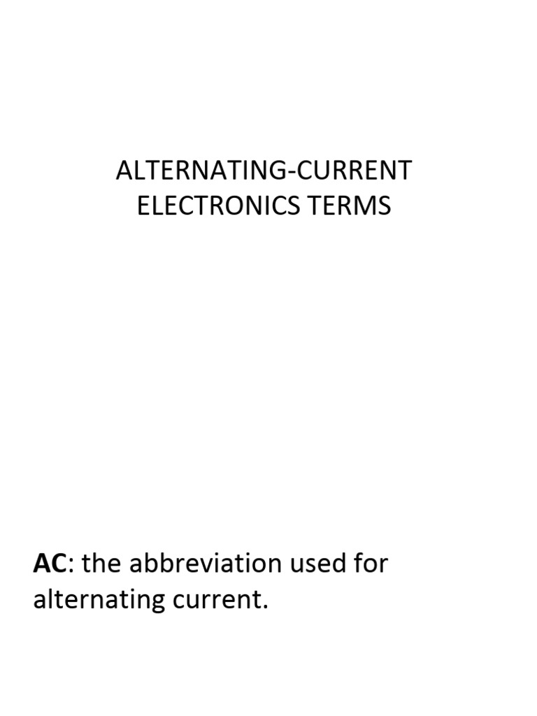 Glossary3 ALTERNATING-CURRENT ELECTRONICS TERMS | PDF | Inductance ...
