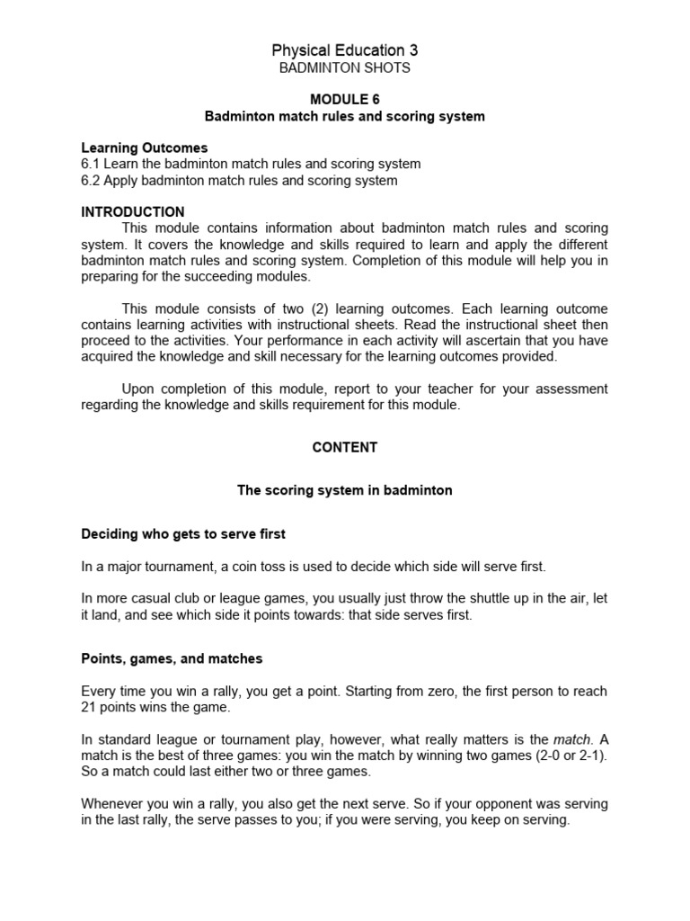 PE3 Module 6 Updated | PDF