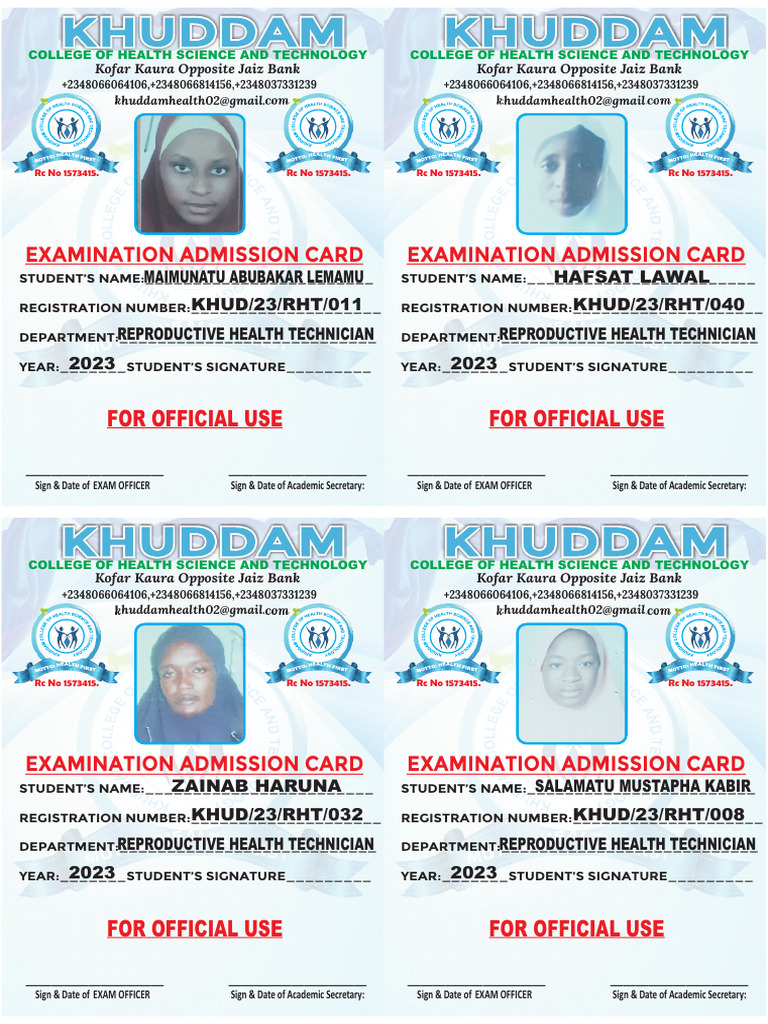 Examcard Fresh | PDF