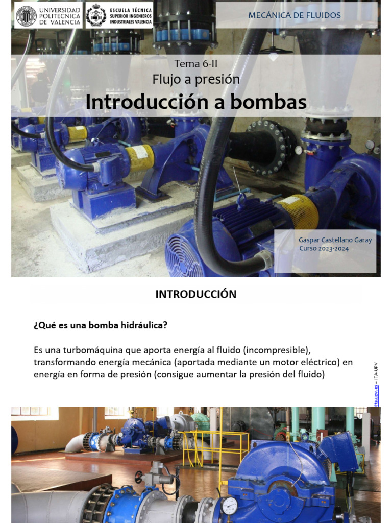 Tipos y características de bombas hidráulicas | PDF | Bomba ...