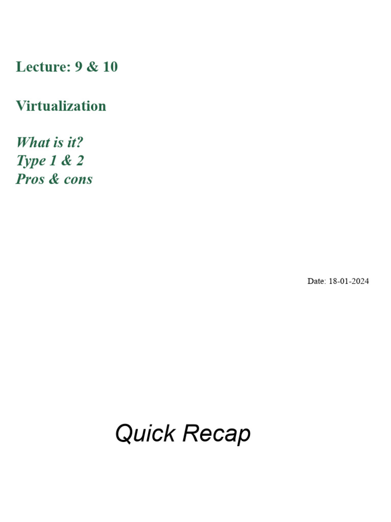 Understanding Virtualization Types & Benefits | PDF | Cloud Computing | Virtualization