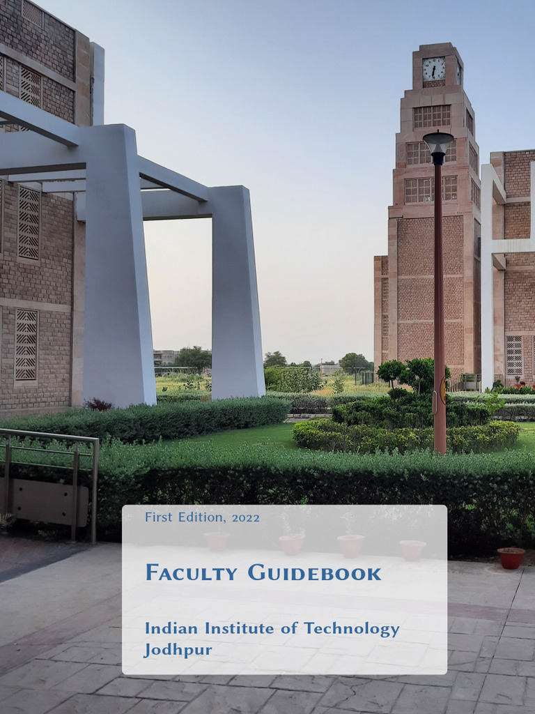 IIT Jodhpur Faculty Guidebook 2022 | PDF | Technology & Engineering
