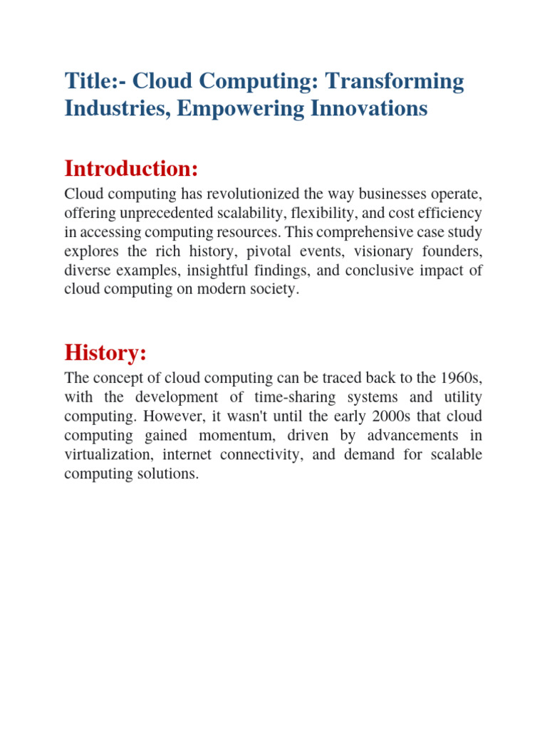 Fundamental Case Study | Download Free PDF | Cloud Computing | Microsoft Azure