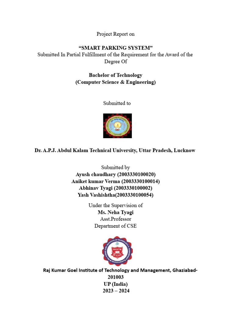 Project Report Front Our Group | PDF | Science | Engineering