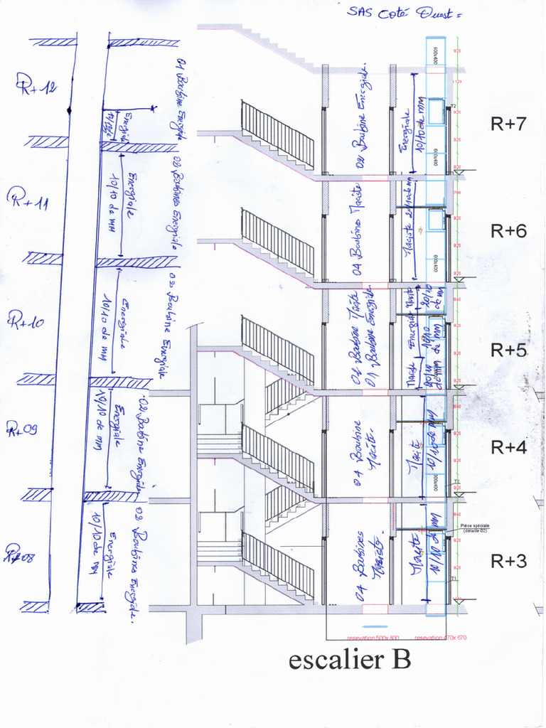 Gaine Vérticale Escalier EST & OUEST | PDF