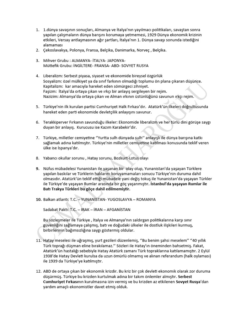 12 Inkılap Yazili Cevaplari | PDF