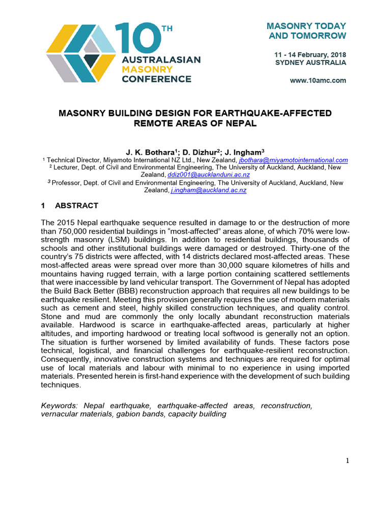 Earthquake-Resilient Masonry Design | PDF | Masonry | Earthquake ...