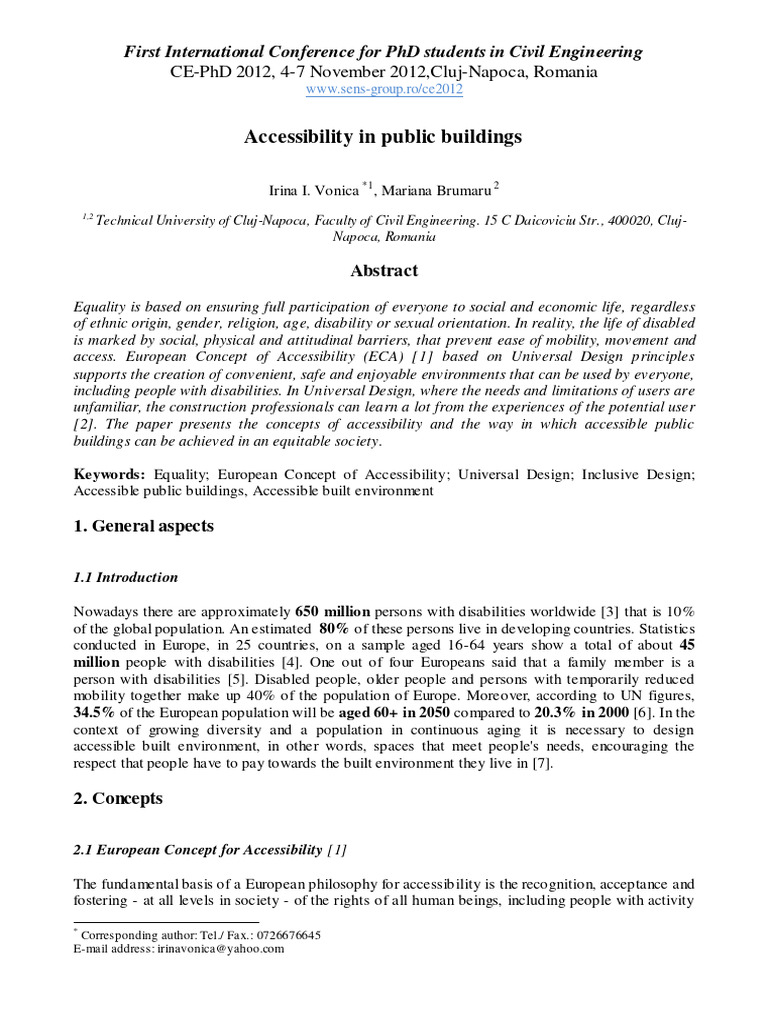 Accessibility in Public Buildings | PDF | Accessibility | Stairs