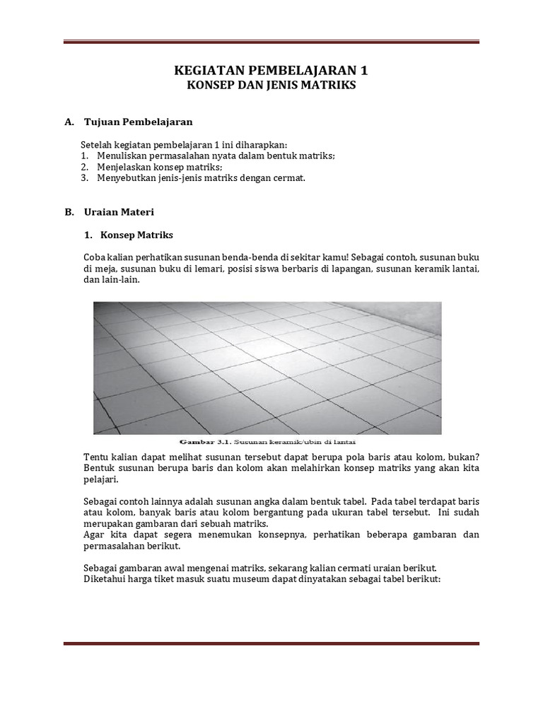 Konsep dan Jenis Matriks | PDF