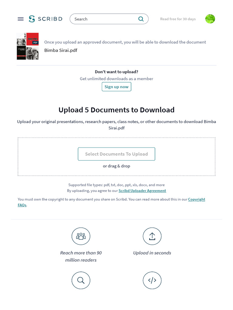 Upload A Document - Scribd | Download Free PDF | Scribd | Software