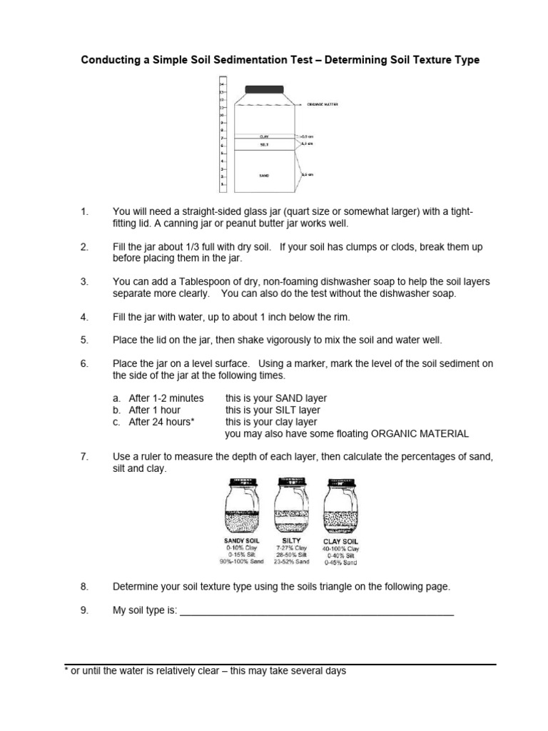 Conducting a Simple Soil Sedimentation Test - Determining Soil Texture ...