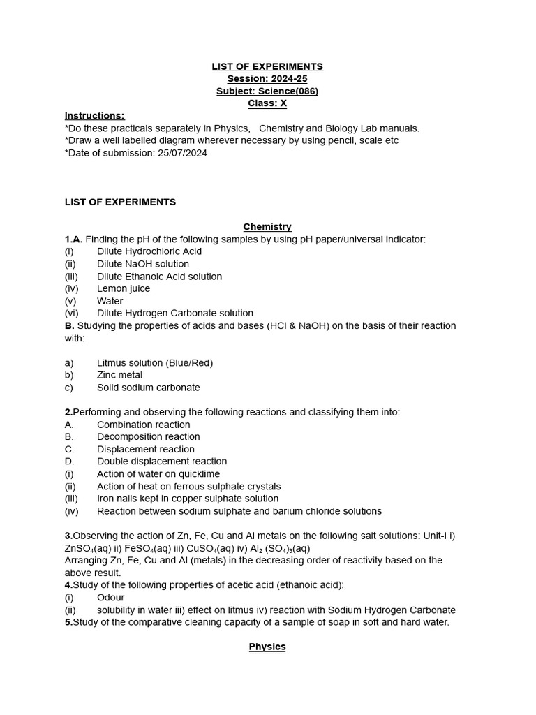 10 practical | PDF | Acid | Sodium Hydroxide