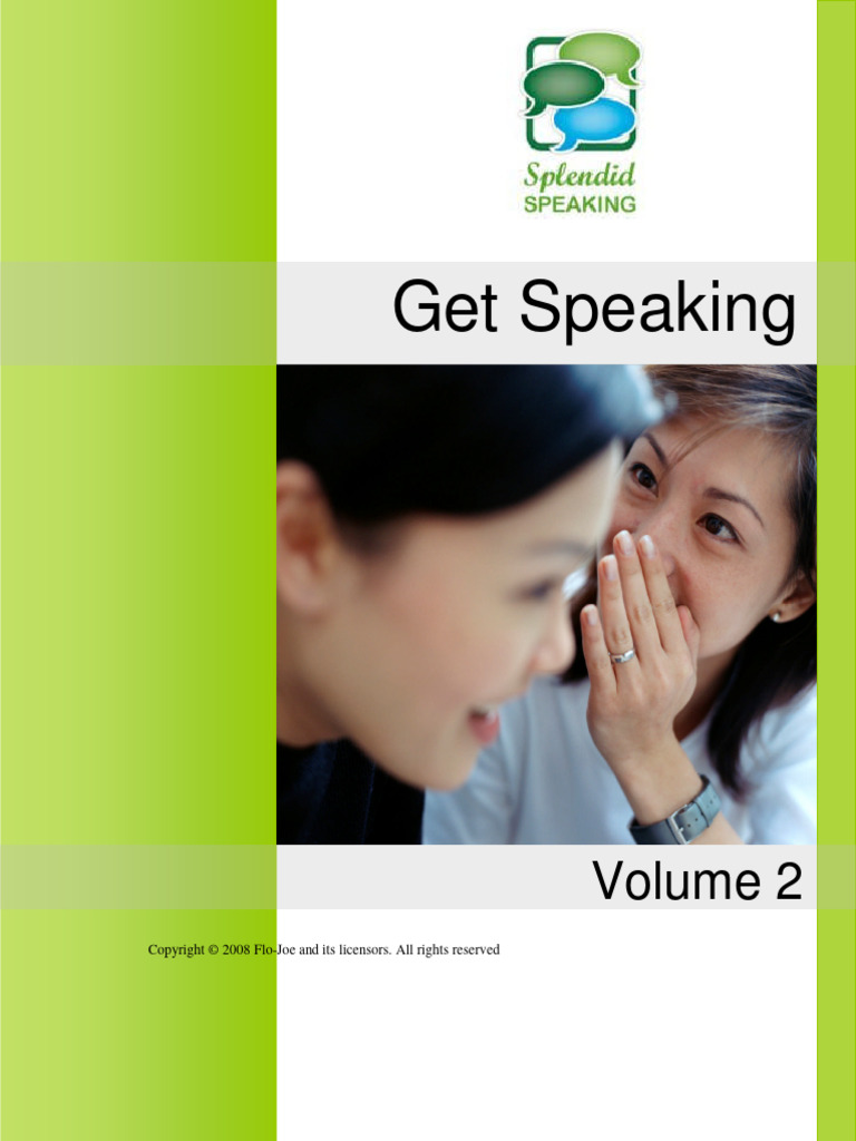 Get Speaking Volume 2 | PDF | Meal | Multilingualism