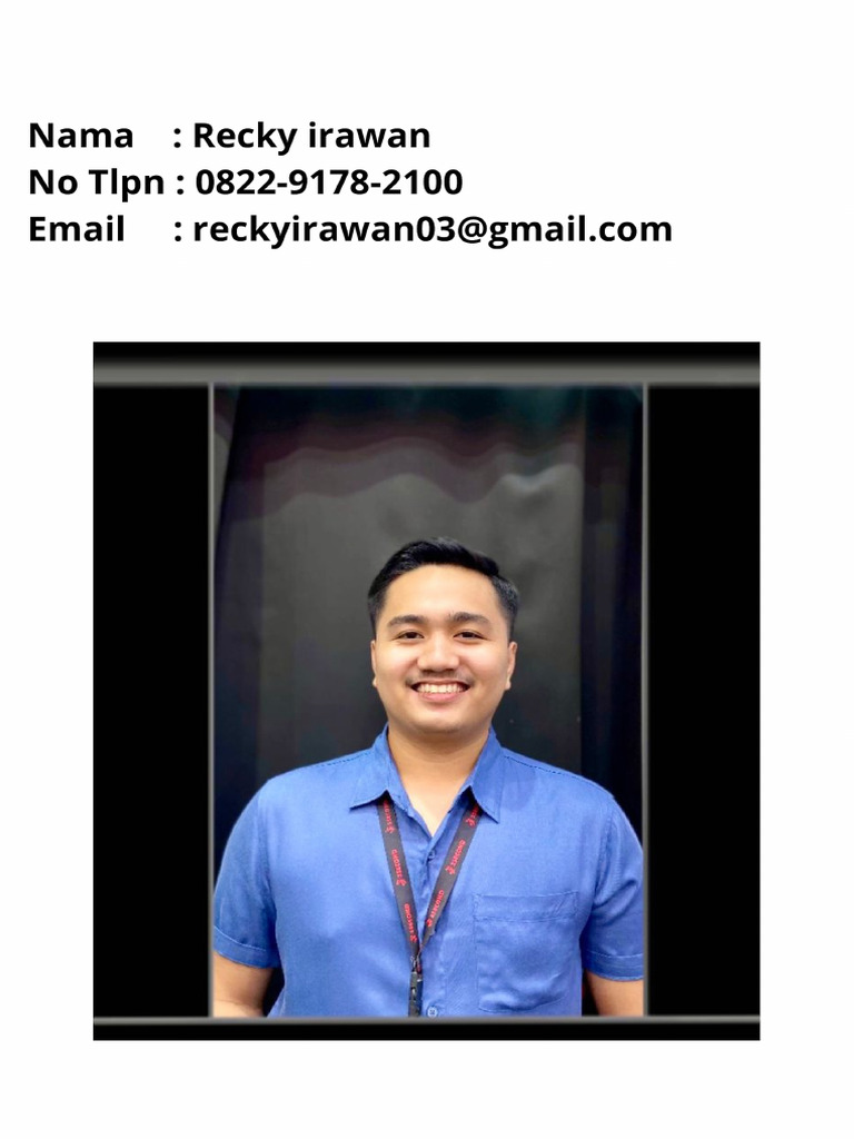 Lamaran Kerja Recky Irawan (PT - Andalan Duta Eka Nusantara) | PDF