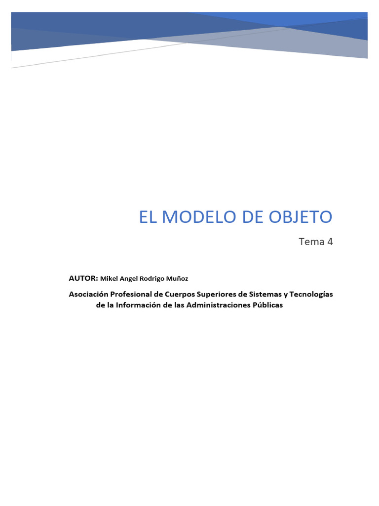 Procesamiento Tema 4 Modelo Objeto | PDF | Objeto (informática ...