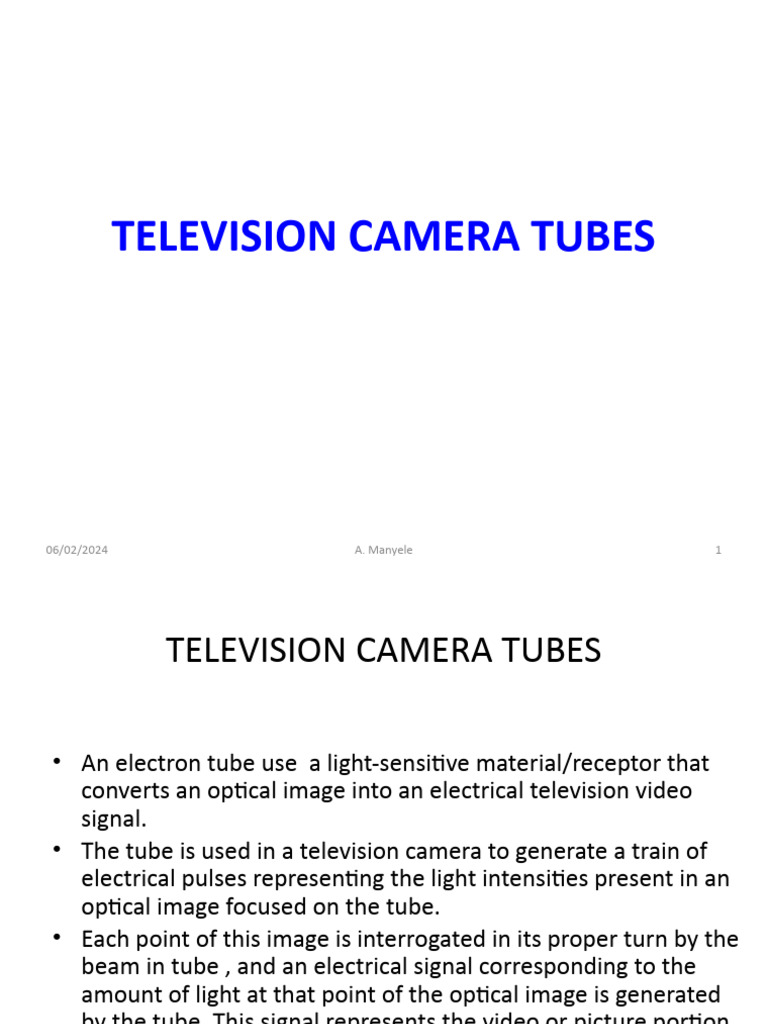 Lecture 2 Camera and Colour Picture Tubes | Download Free PDF ...
