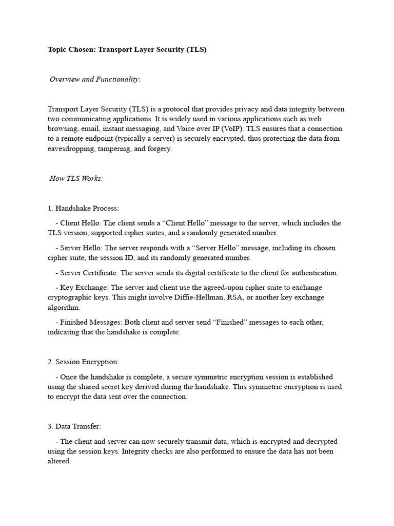 CS 2204-01 Forum Unit 8 | PDF | Transport Layer Security | Encryption