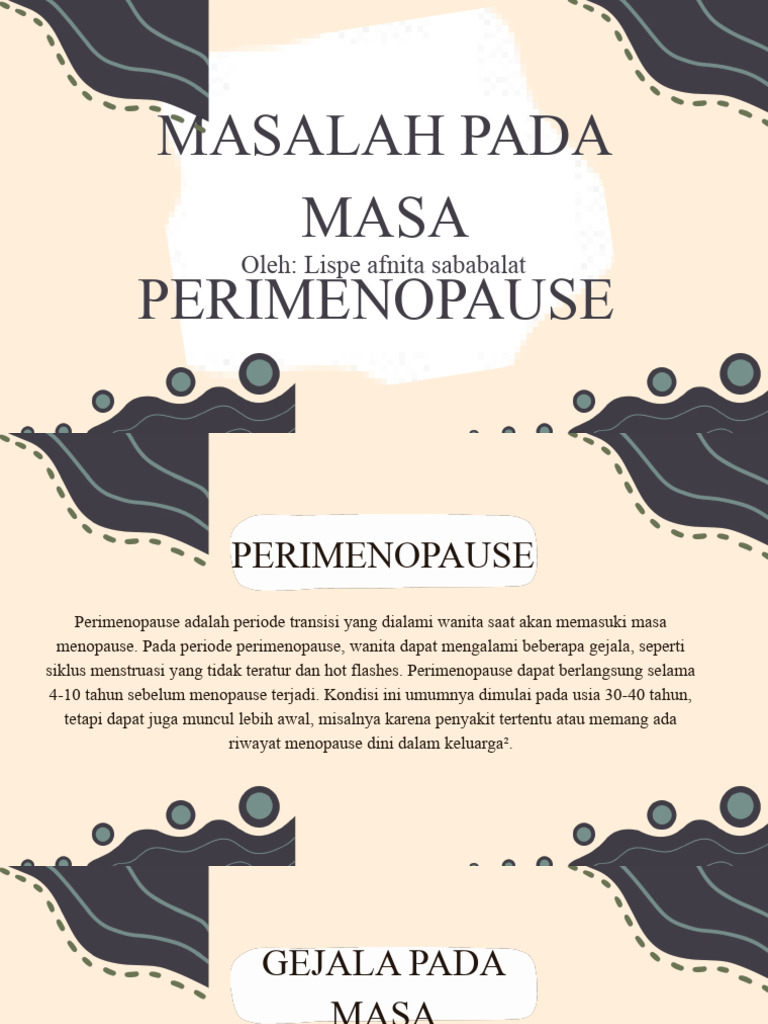 Gejala dan Risiko Perimenopause | PDF