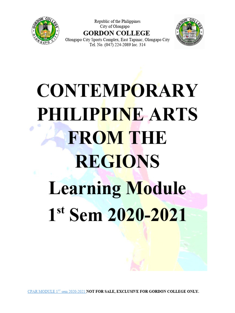 Learning Module Contemporary Philippine Arts From The Regions - 4 | PDF ...