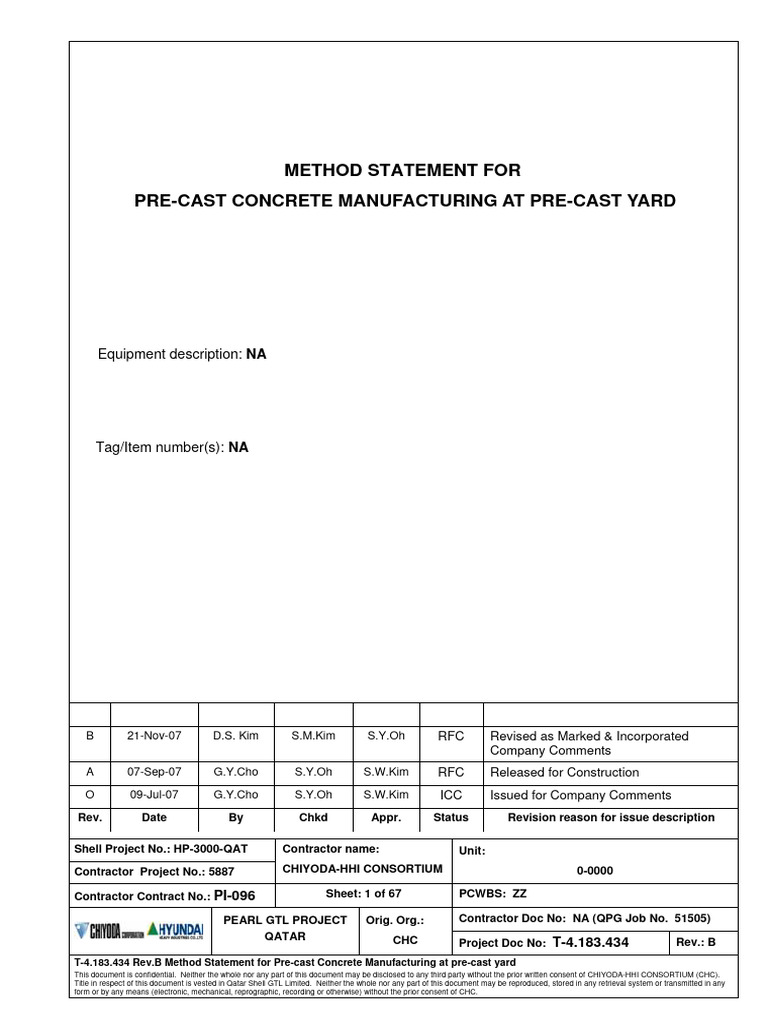 Pre-cast Concrete Method Guide | PDF | Personal Protective Equipment | Precast Concrete