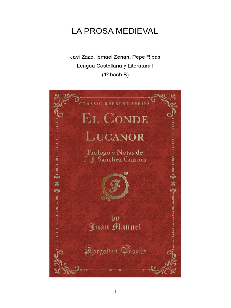La Prosa Medieval | PDF | Nobleza | Prosa