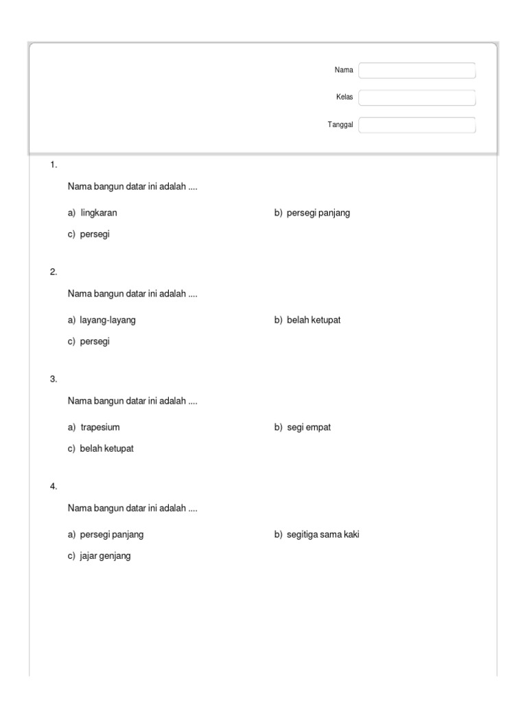 Ruas Garis Pada Bangun Datar | PDF