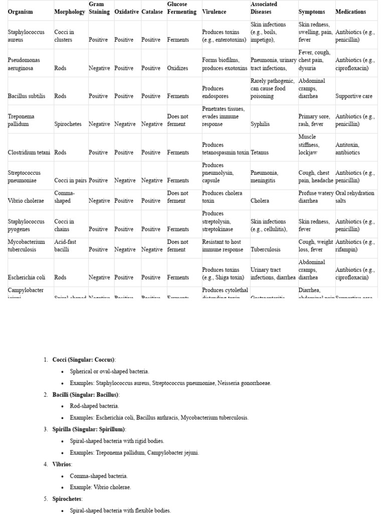 Major Bacteria Basic Information | Download Free PDF | Bacteria ...