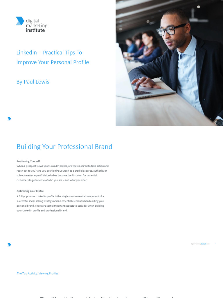 Lewis LinkedIn Profile Tips | PDF | Linked In | Expert