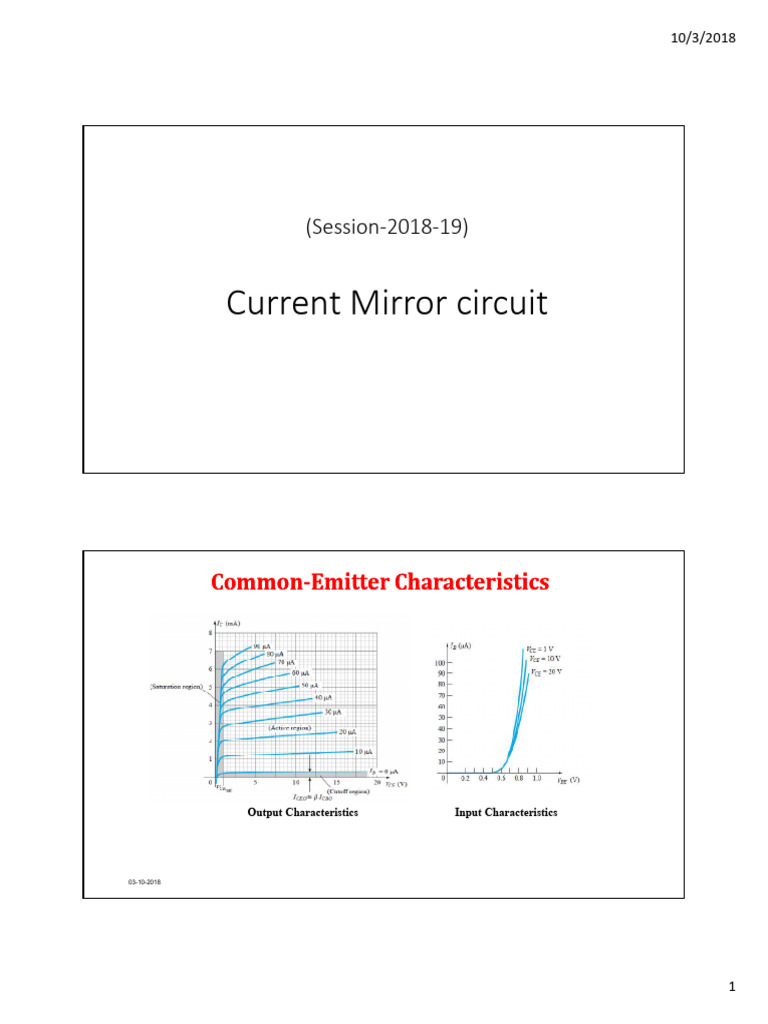 Current Mirror Circuit Pdf Field Effect Transistor Amplifier