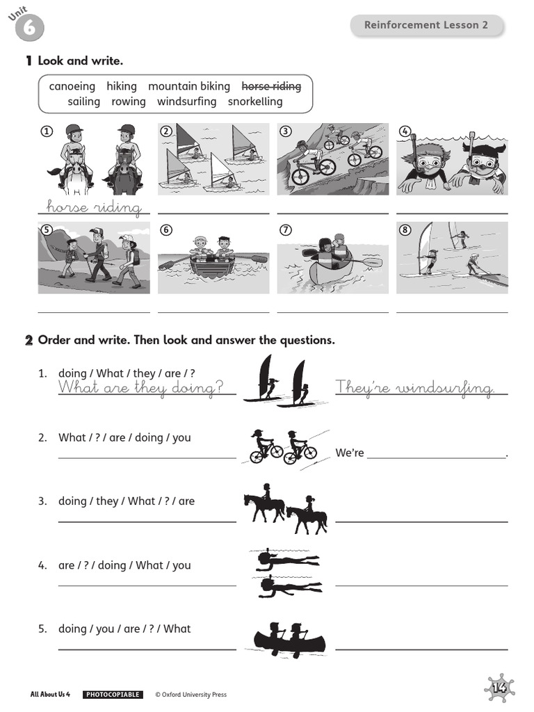 Outdoor Activities Vocabulary Practice | PDF | Language Arts & Discipline