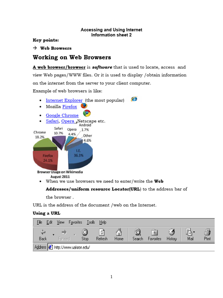 Understanding Web Browsers and URLs | PDF | World Wide Web | Internet & Web