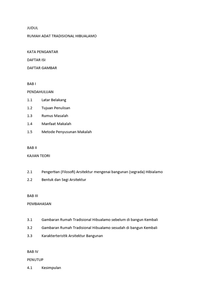 Arsitektur Rumah Adat Hibualamo | PDF | Agama & Spiritualitas