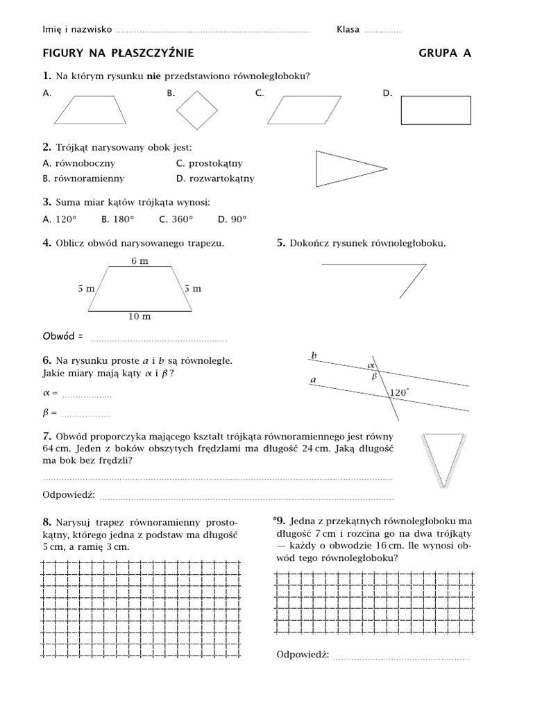 Figury Na Plaszczyznie PDF | PDF