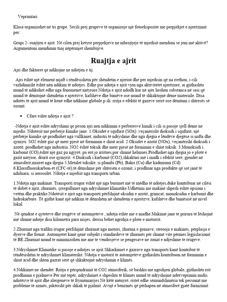 Ndotja e Ajrit | PDF