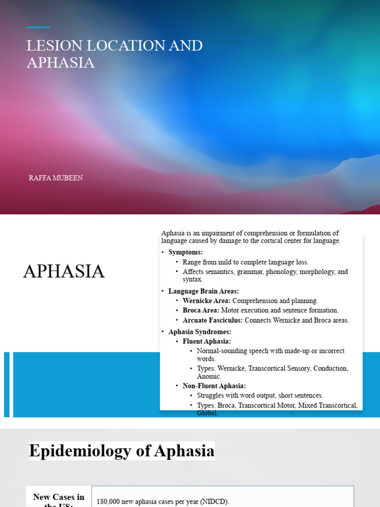 Lesion Location and Aphasia | PDF | Aphasia | Speech
