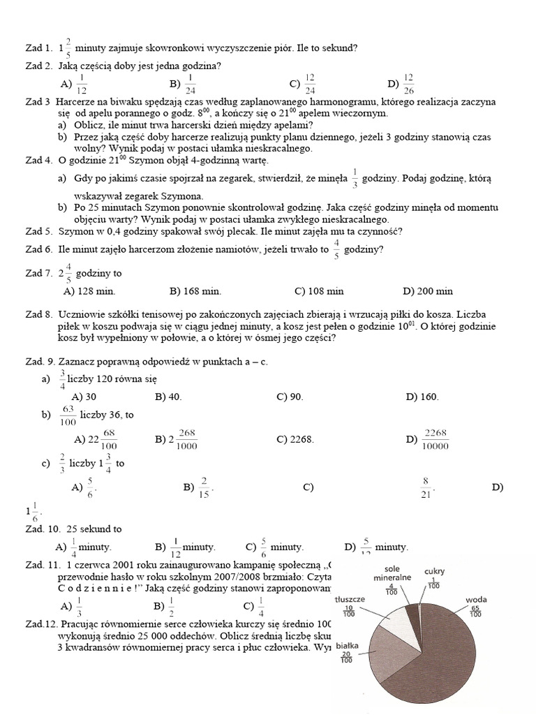 Zadania Z Treścią - Matematyka W Praktyce | PDF