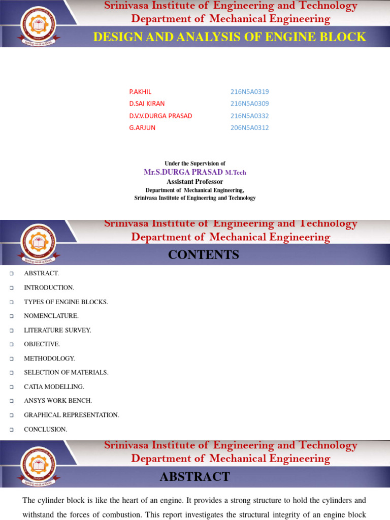 Engine Block Design and Analysis Report | PDF | Deformation ...